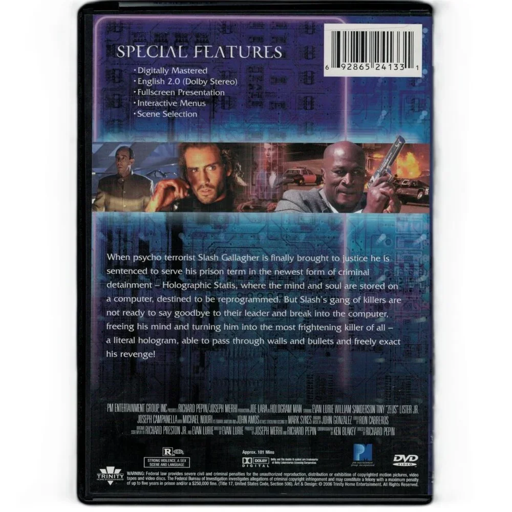 Media | Hologram Man Dvd 1995 Joe Lara Tiny Lister Michael Nouri New ...